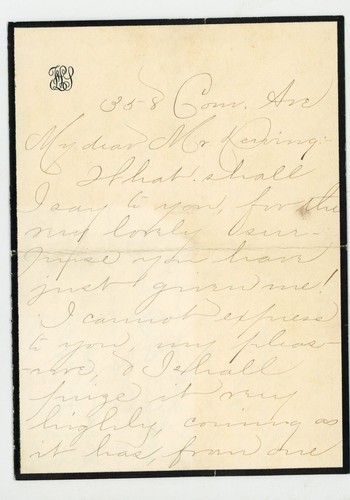 1900s Handwritten Thank You Letter Florence Leland Sanders Elegant ...