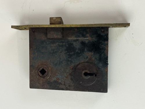 Door Mortise Lock Black Rim Latch Brass Strike Face Plate RHC Reading ...