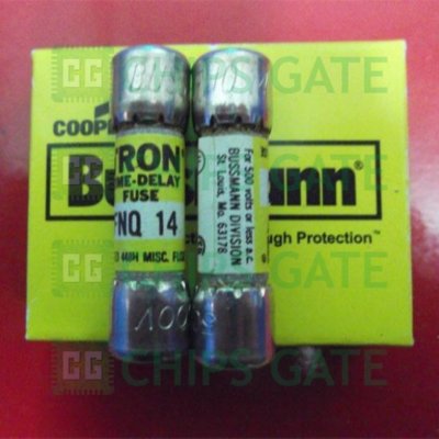 2PCS Bussmann FNQ-14 ( FNQ 14A ) 14 Amp 500 Vac Time-delay Supplemental ...