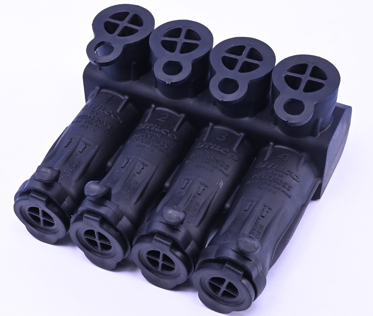 Ilsco PED4-350SS-DB Multi-Tap Connector 4 Port 1 Side Entry 10 AWG to ...