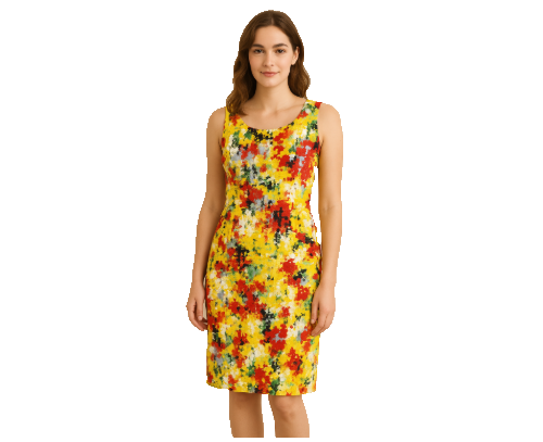 NEW Madison Sleeveless Cotton Lined Sheath Dress Fitted Office Spring ...