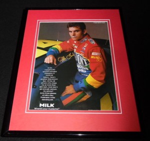 Jeff Gordon 1997 Got Milk Mustache Framed 11x14 ORIGINAL Advertisement ...