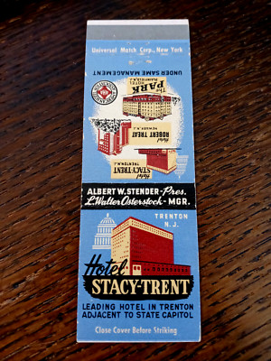 Vintage Matchbook: Hotel Stacy-Trent, Trenton, NJ | eBay