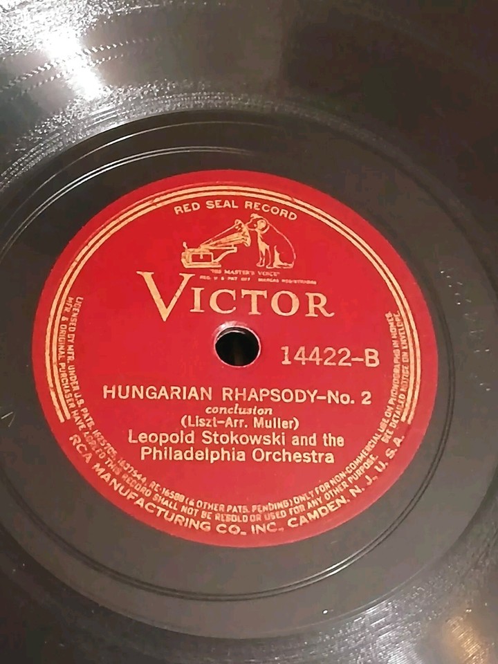 Red Seal Record Victor shellac 12" 78 RPM Hungarian Rhapsody -NO.2 PART ...