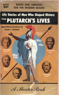 PLUTARCHS LIVES Editor EDUARD LINDEMAN Mentor 1950 1955 6th PB | eBay