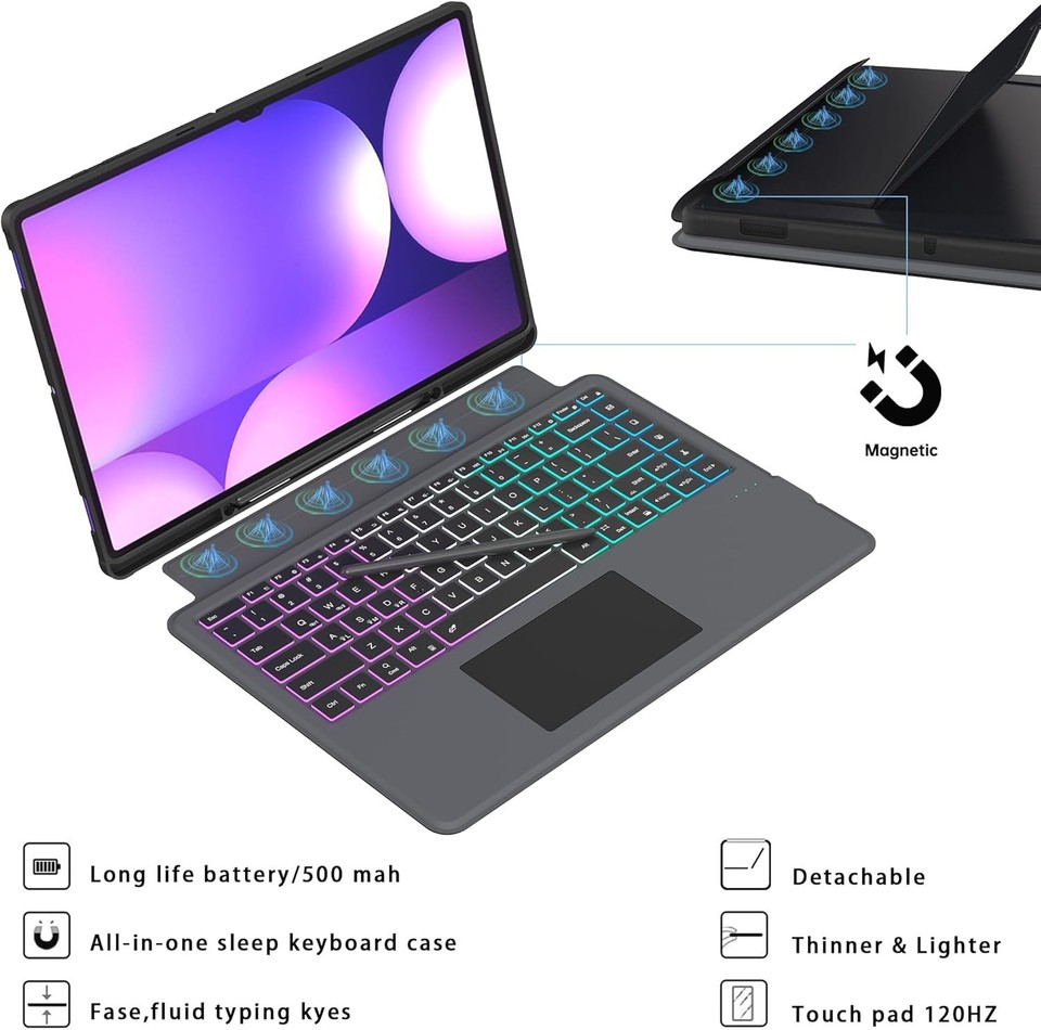 for Samsung Galaxy Tab S9 Ultra/S8 Ultra/S10 Ultra 14.6" Keyboard Case ...