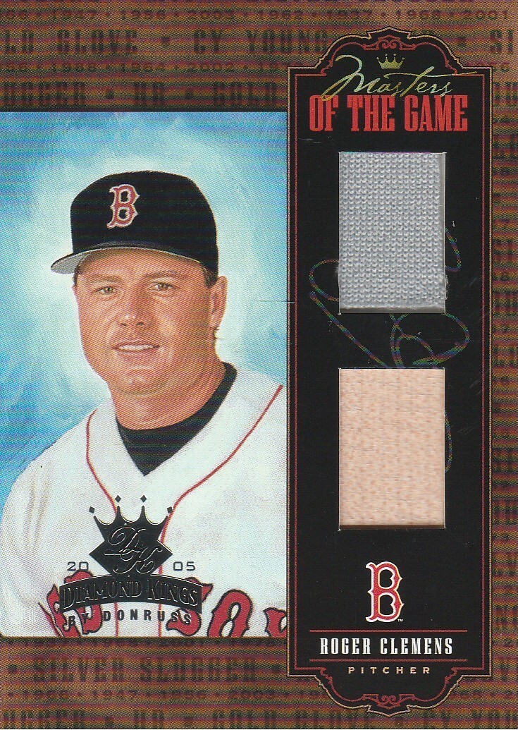 2005 Diamond Kings Masters of the Game Combos #MG9 Roger Clemens Bat ...