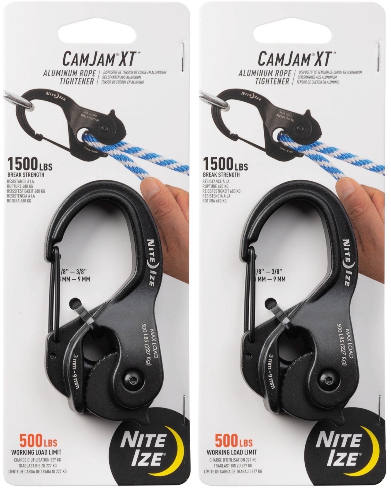 Nite Ize CamJam XT Aluminum Rope Tightener, Large - 500 lb Load Limit ...