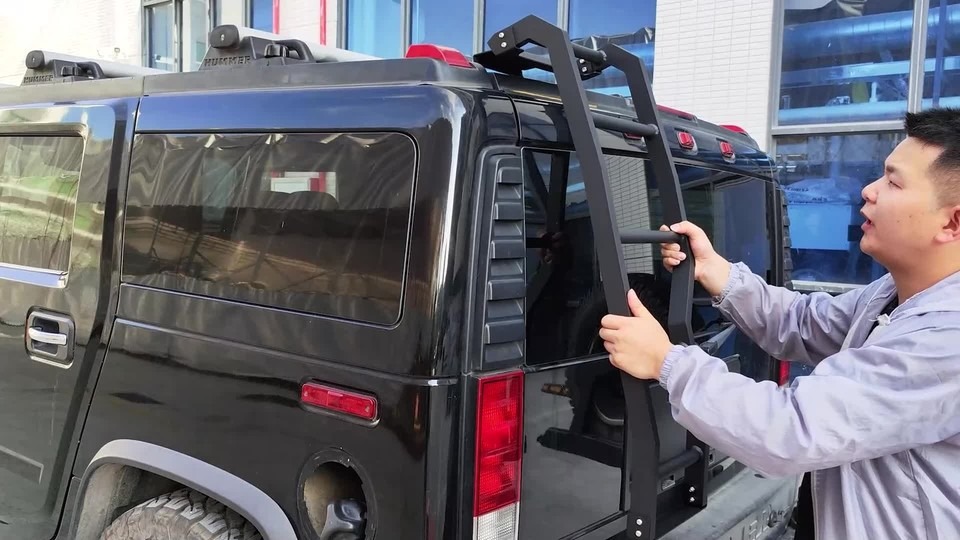 Back Rear Roof Ladder Tailgate Driver Side Rack Basket For Hummer H2 ...