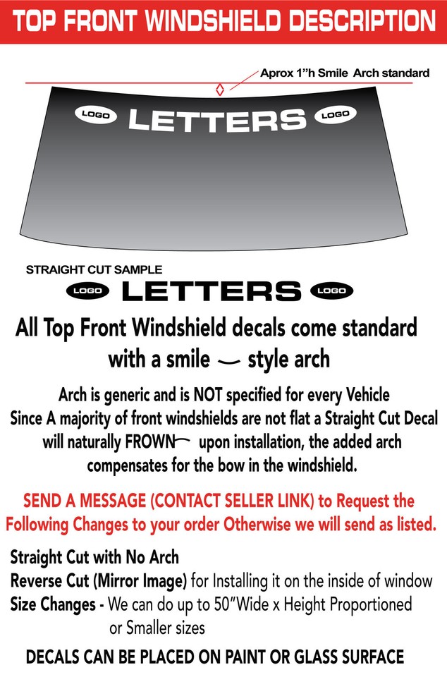 F150 STRIPE WINDSHIELD DECAL STICKER 50"w x 4" ANY 1 COLOR | eBay