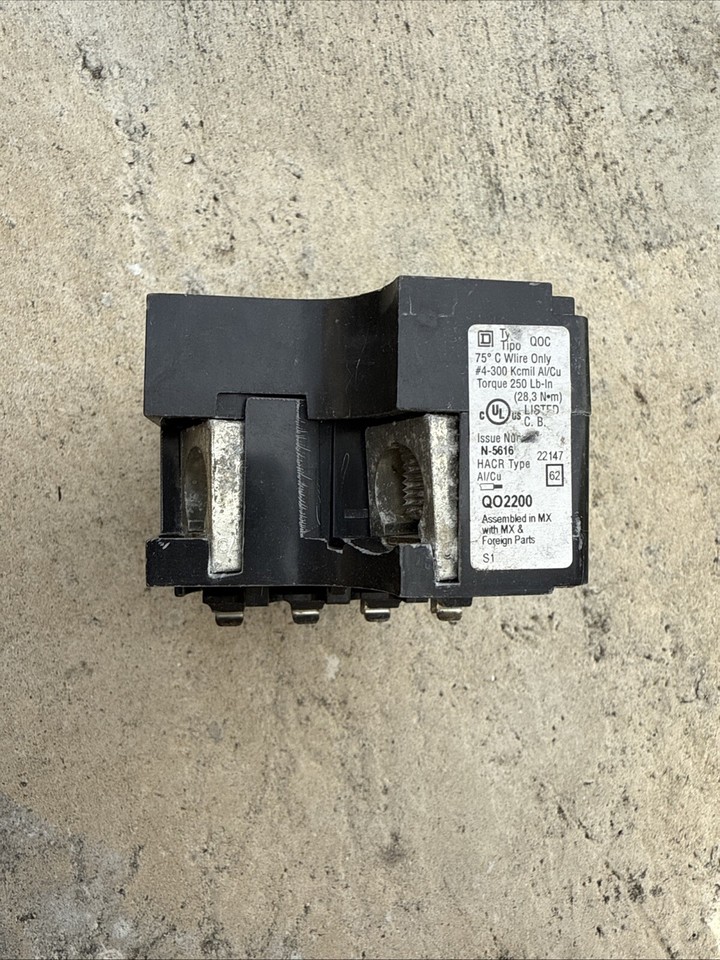 QO2200 Square D Plug-In 200 Amp 2 Pole 1 PH 240V Circuit Breaker 10kA ...