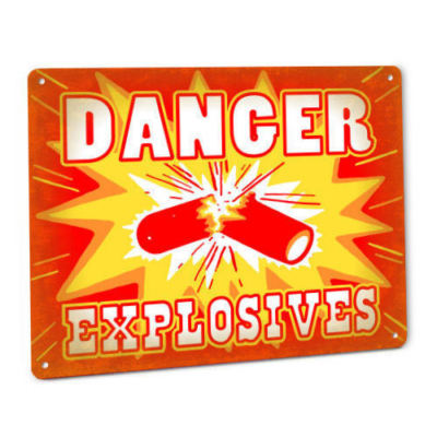 Danger Explosives Retro Sign Boys Room Decor Dynamite Firework ...