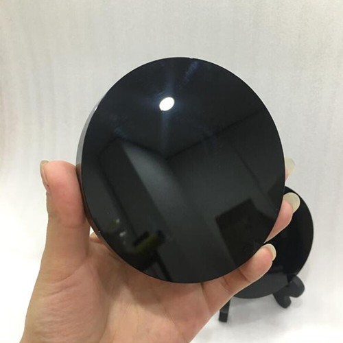 1*Natural Black Obsidian Circle Disk Round Plate Crystal Fengshui Decor ...