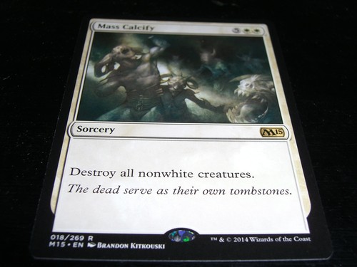 Magic the Gathering: Core Set M2015 - Mass Calcify Rare Card [x1] MTG ...