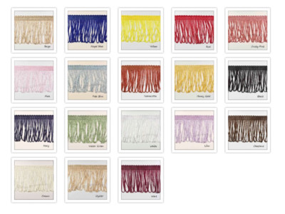 Quality Looped Fringe Trimming 25mm 50mm 75mm 20 Colours Various ...