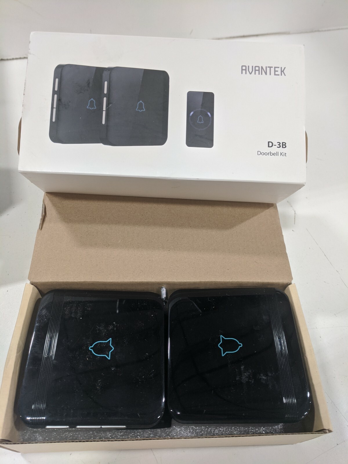 Avantek D-3B Black Durable Water Resistant Wireless Doorbell Kit User ...