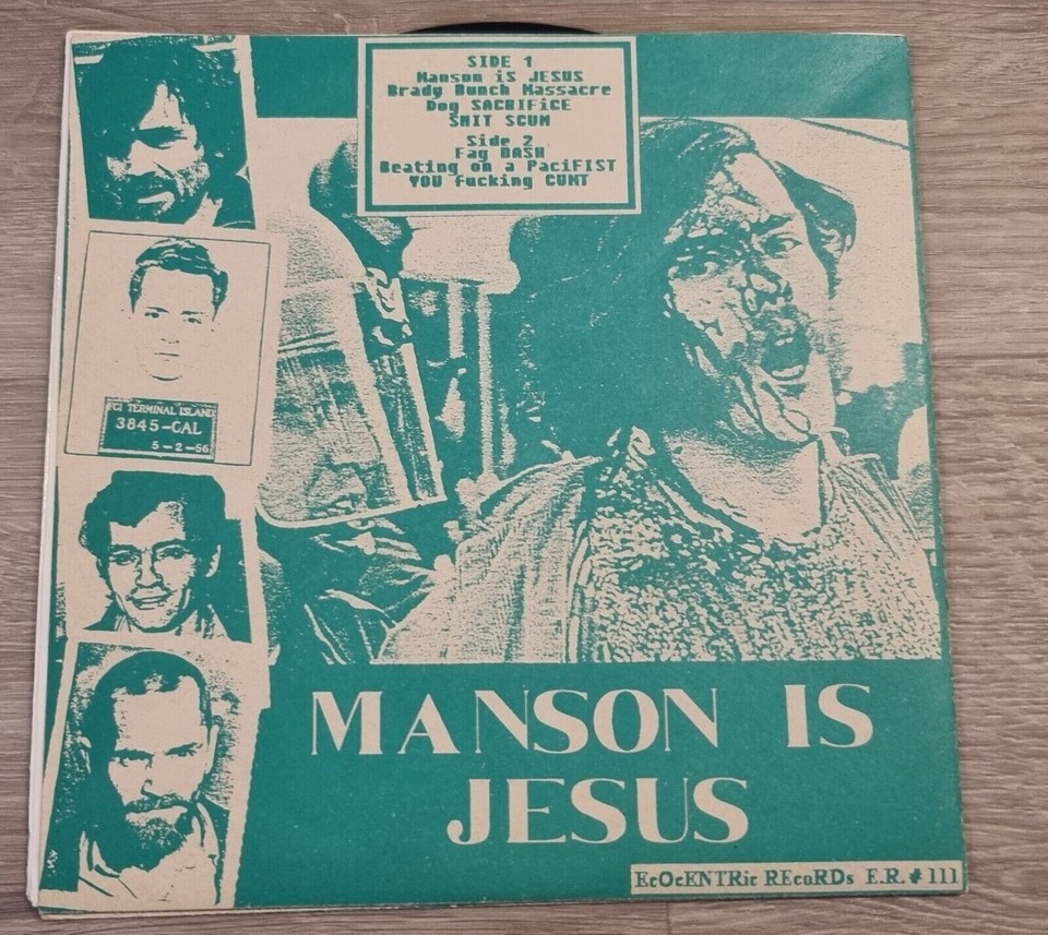 SHIT SCUM MANSON IS JESUS 7" VINYL EP SETH PUTNAM ANAL CUNT RARE | eBay