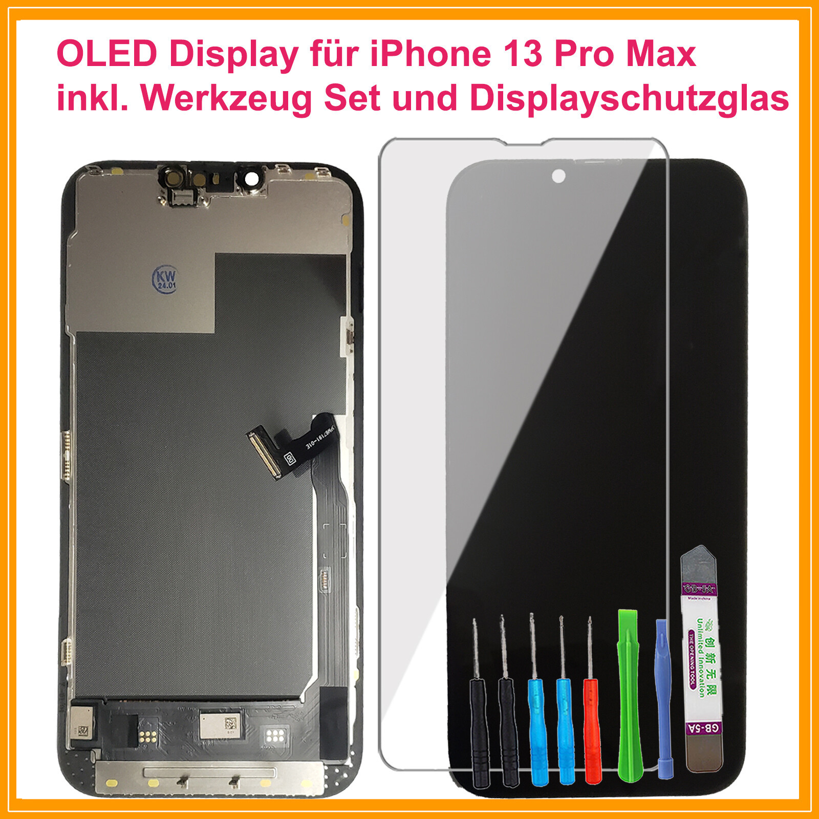 MH LCD FHD Screen for IPHONE 13 Pro Max Black Oled Display + Tool ...