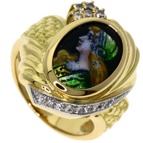 MITSUO KAJI Ring Emmayu Diamond Platinum PT900 18K Yellow Gold | eBay