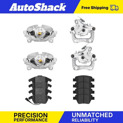 Front and Rear Brake Calipers and Pads for Audi A3 VW Beetle 2014 Jetta ...