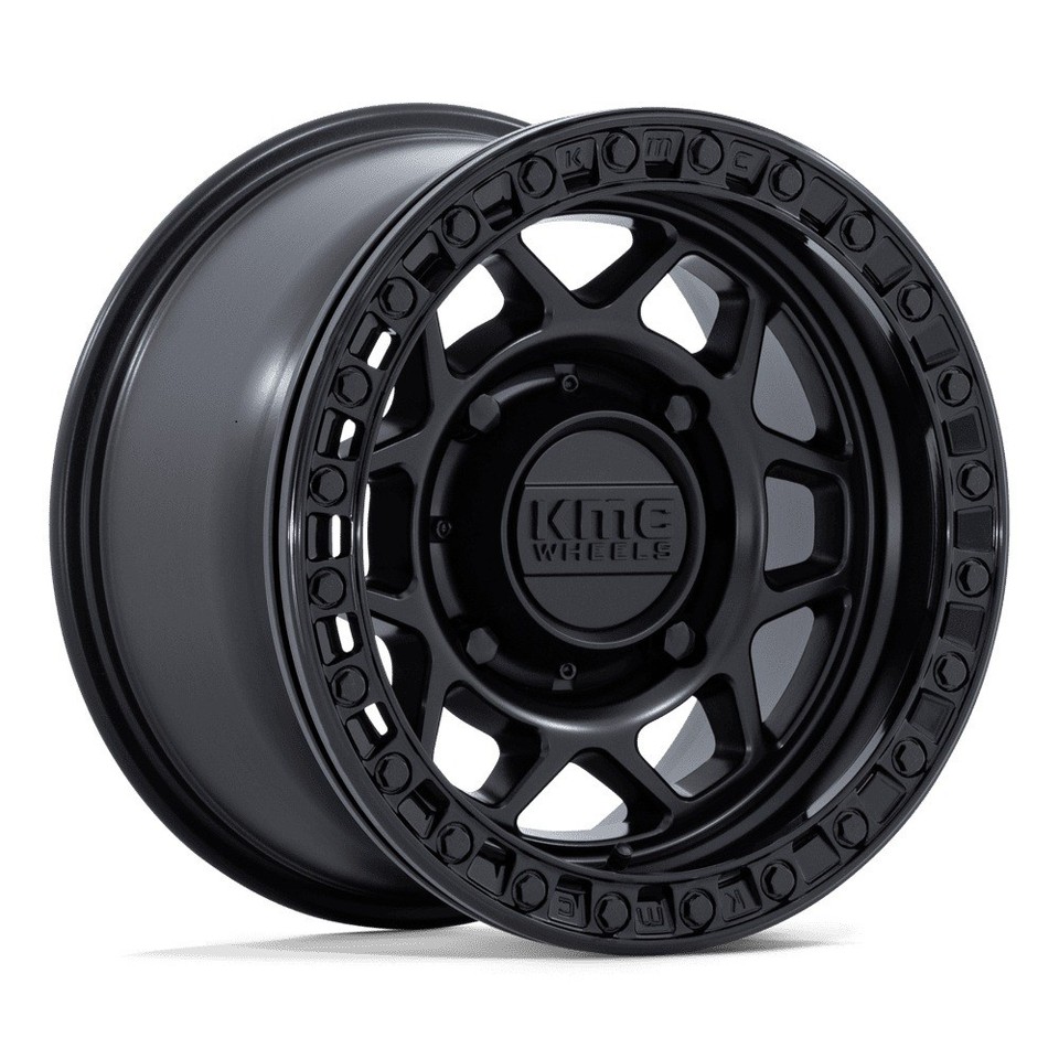 KMC Torx Bdlk 15" Wheels Bk +38mm 33" Desert Race Tires Can-Am Maverick ...