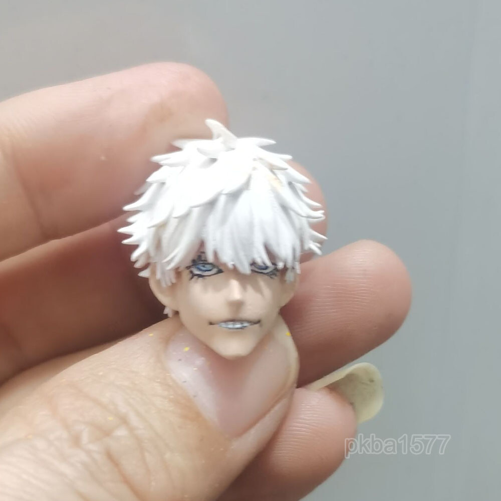 Painted 1/12 Satoru Gojo Man Head Sculpt Soldier Head For 6" SHF Figure ...