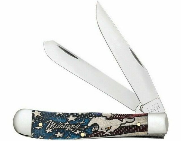 Case Ford Motor Company Natural Bone Trapper Knife - Mustang (14330 ...