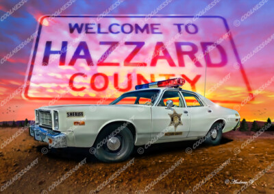 The Dukes Of Hazzard-Welcome To Hazzard County Original Art Print ...