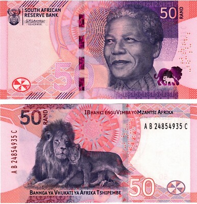 2023 South Africa P150 Mandela 50 Rand Banknote UNC NEW | eBay
