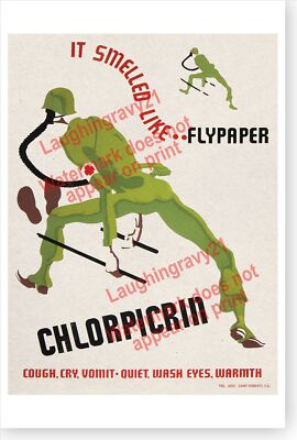 WWII Camp Roberts Chlorpicrin Gas Chemical Warfare Training Poster Ver ...