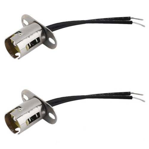 2x Car 1157 BA15D LED Light Bulb Socket LED Holder Cable Wire Adapter ...