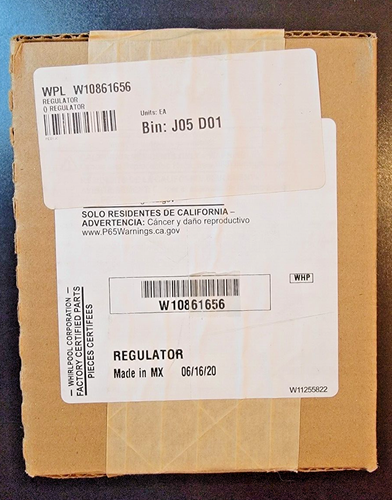 NEW Whirlpool Factory Part # W10861656 - Gas Range Valve & Pressure ...