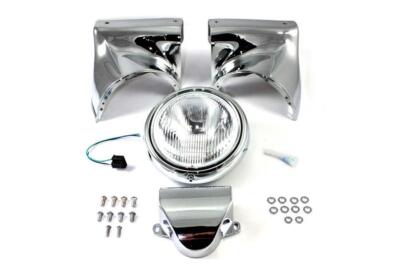 7" Headlight Headlamp & Housing Cowl Kit Harley FLH '60-'84 Chrome Beam ...