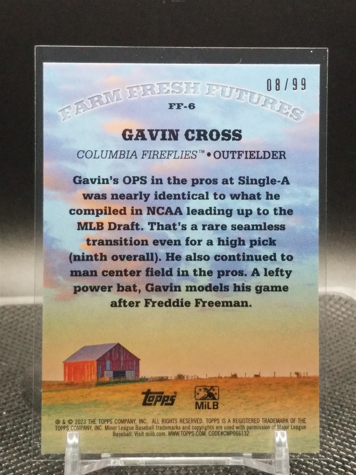 2023 Topps Pro Debut Gavin Cross Farm Fresh Futures Green Foil /99 ...