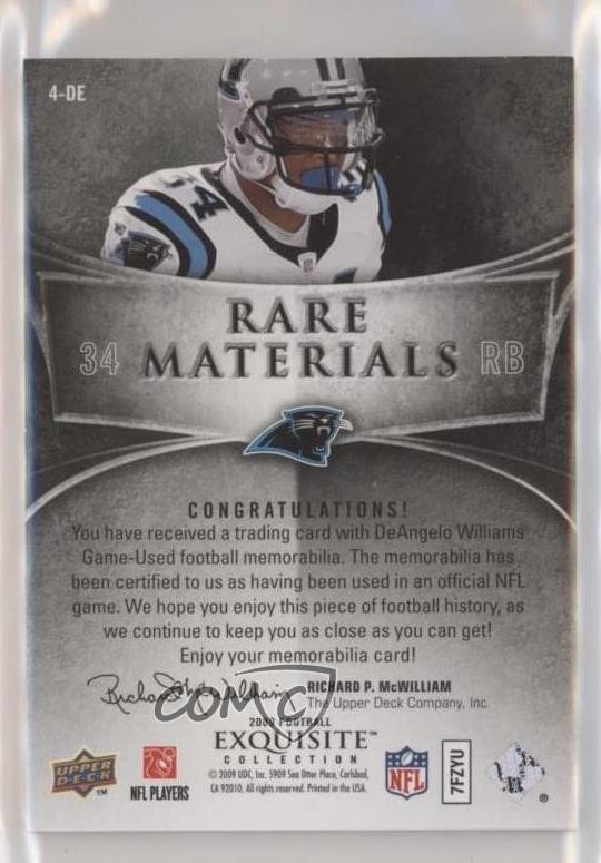 2009 Upper Deck Exquisite Collection Rare Materials 4 /35 DeAngelo ...