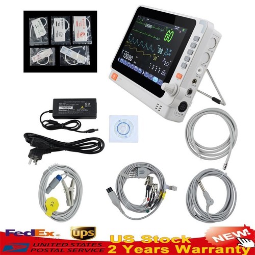 Portable Vet Monitor - Multi-parameter: ECG NIBP RESP TEMP SPO2 PR | eBay