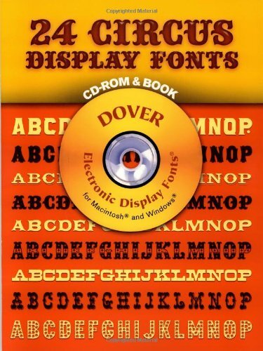 24 CIRCUS DISPLAY FONTS (DOVER ELECTRONIC DISPLAY FONTS) **Mint ...