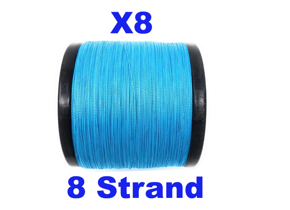 8 Strand 15- 60LB Super Spider Braid 300m Fishing Carp Line Blue Spod ...