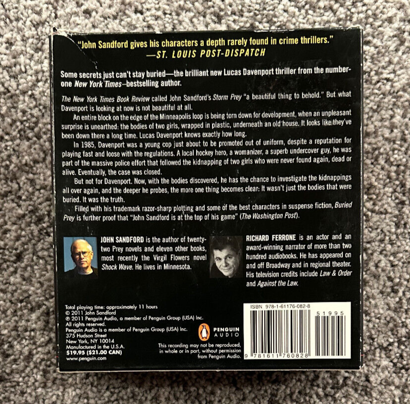 Buried Prey by John Sanford - Audiobook on CD (Unabridged - 10 Discs ...