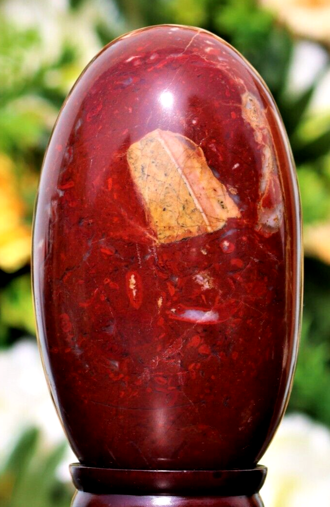 135MM Red Brecciated Jasper Lingam Natural Healing Metaphysical Crystal ...
