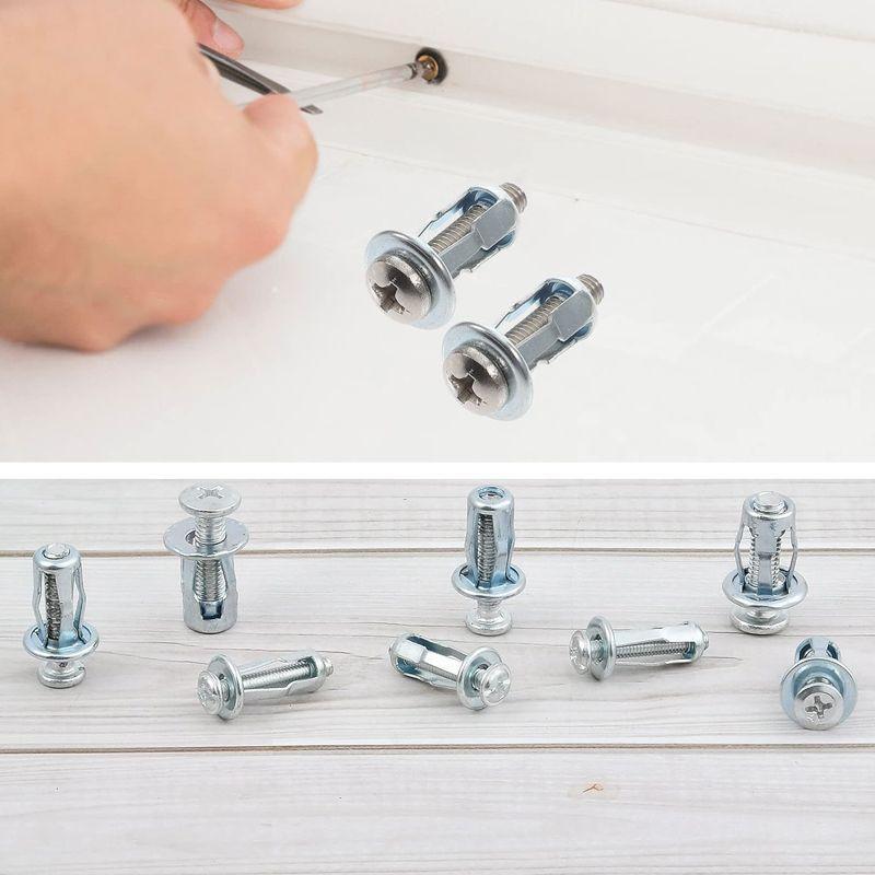 20-50pcs M4 Expansion Screw Petal Nuts Rivet Lock Jack - Plastic Wood ...