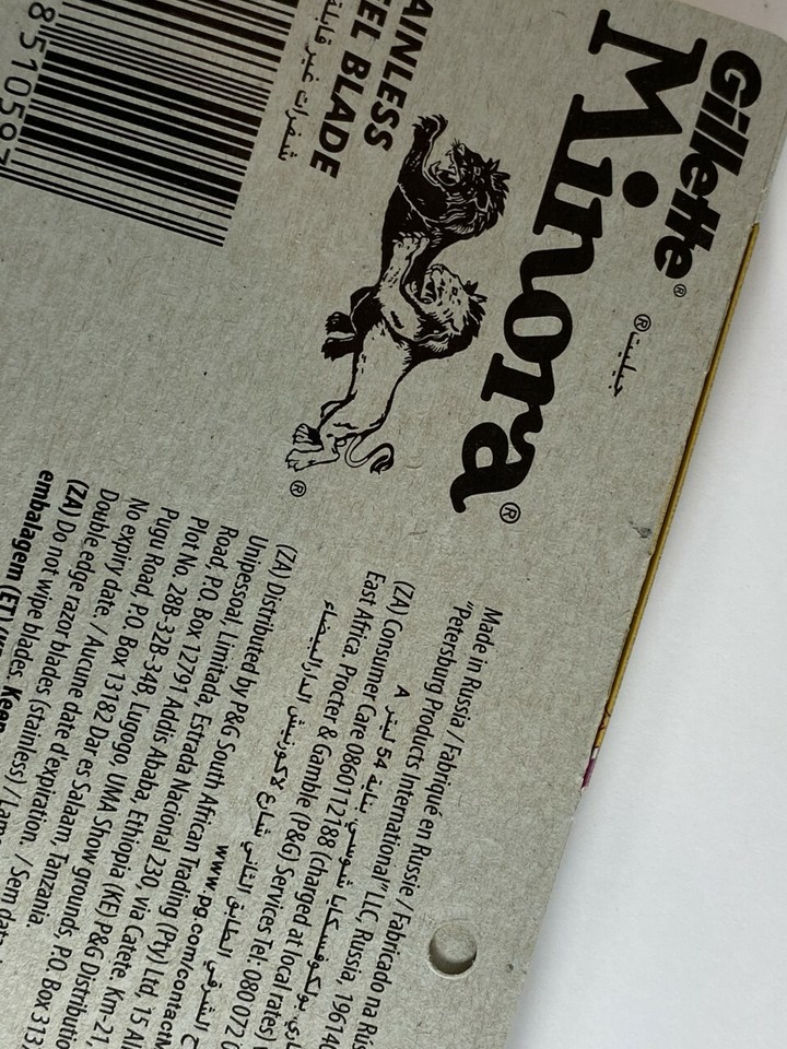 20 Gillette Minora double edge DE Shaving Safety razor blades Made In ...