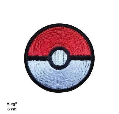 Pokemon Pokeball Small Embroidered Iron On Patch | eBay