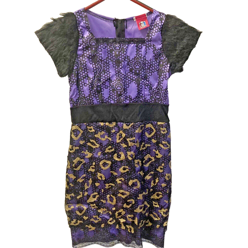 Monster High Girls sz S Purple and Black Lace with Cheetah Halloween ...