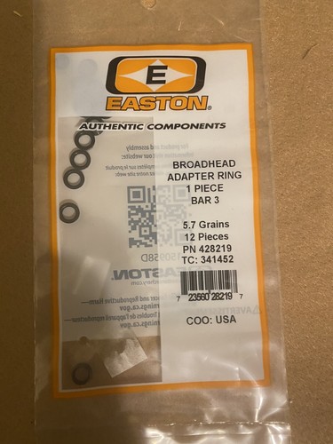 Easton Broadhead Adapter Rings Bar 3 Black (12 Pack) | eBay