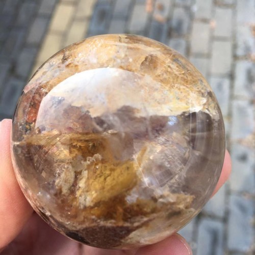 50mm Natural Ghost Quartz ball Crystal Energy Gem ball Reiki healing ...