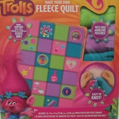DreamWorks Trolls Make Your Own Fleece Quilt Blanket New - Kids Crafts ...