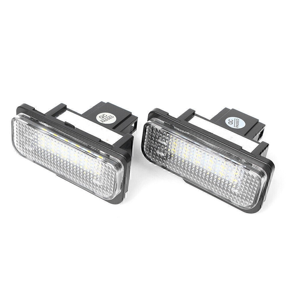 2PC White LED License Plate Error Free Light Lamp For Mercedes-Benz ...