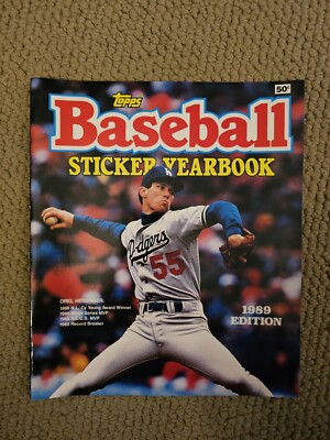 1989 Topps MLB Baseball Sticker Yearbook Album Orel Hershiser New No ...