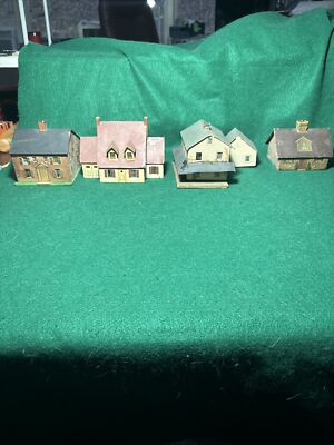 HO SCALE ASSEMBLED CARDBOARD/PAPER MODEL RAILROAD BUILDINGS | eBay